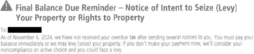 IRS Notice CP504: What It Is and How to Respond - Choice Tax Relief